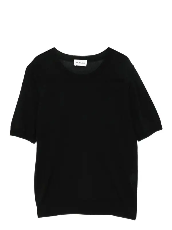 P.a.r.o.s.h Short Sleeved Crewneck Jumper - Black