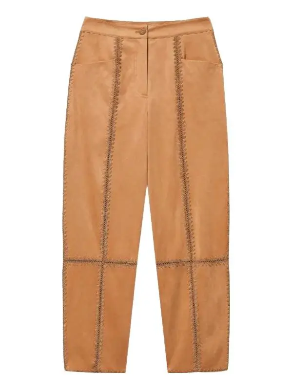 TWINSET Embroidery-detail Trousers - Brown