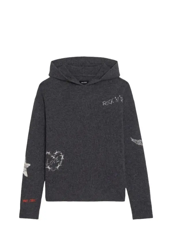 Zadig&Voltaire Markyz Embroidered Hoodie - Black