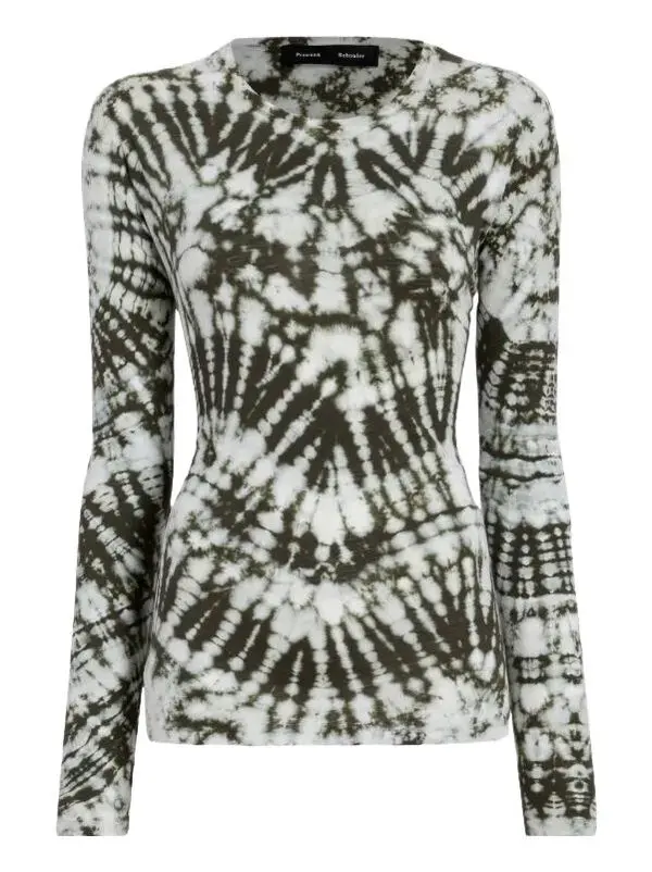 Proenza Schouler Mia Tie-dye T-shirt - Gray
