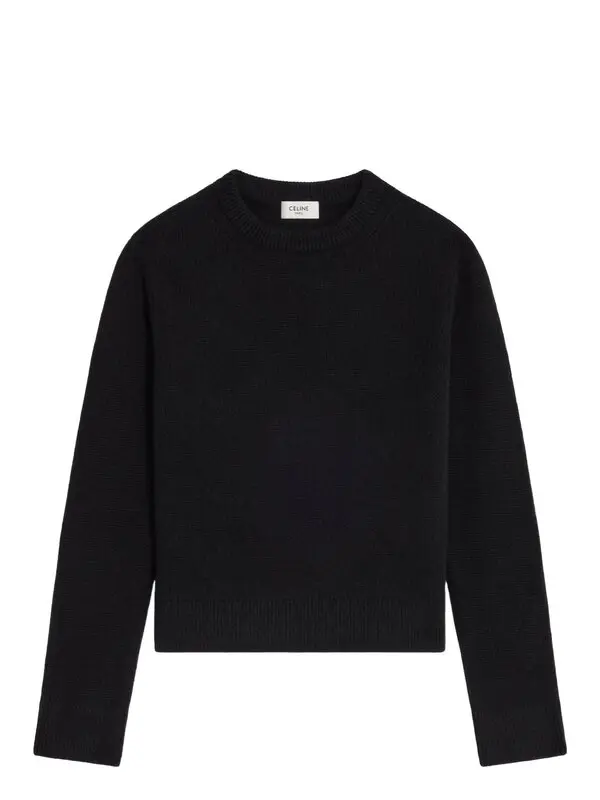 Celine Cashmere Crewneck Sweater - Black