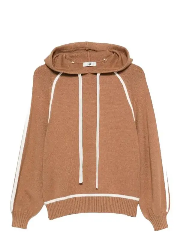 TWINSET Hooded Knit Sweater - Pink