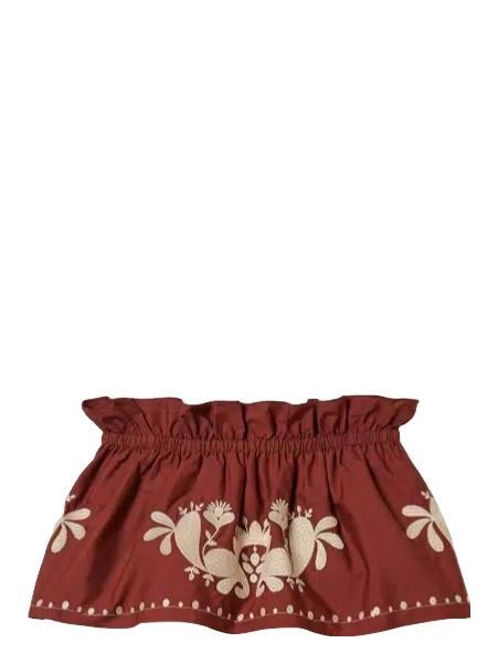 TWINSET Off-shoulder Embroidered Blouse - Red