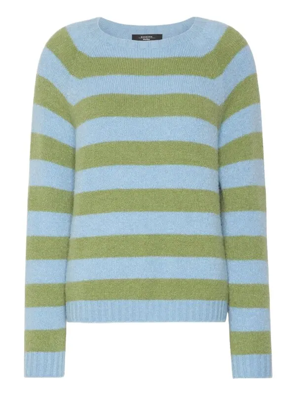 Max Mara Loose Fit Striped Jumper - Blue