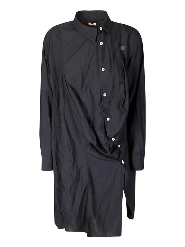 Comme Des Garçons Asymmetric Button Blouse - Black