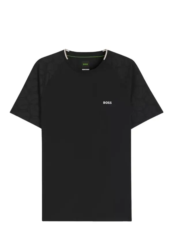 Hugo Boss Logo-print Raglan-sleeve T-shirt - Black