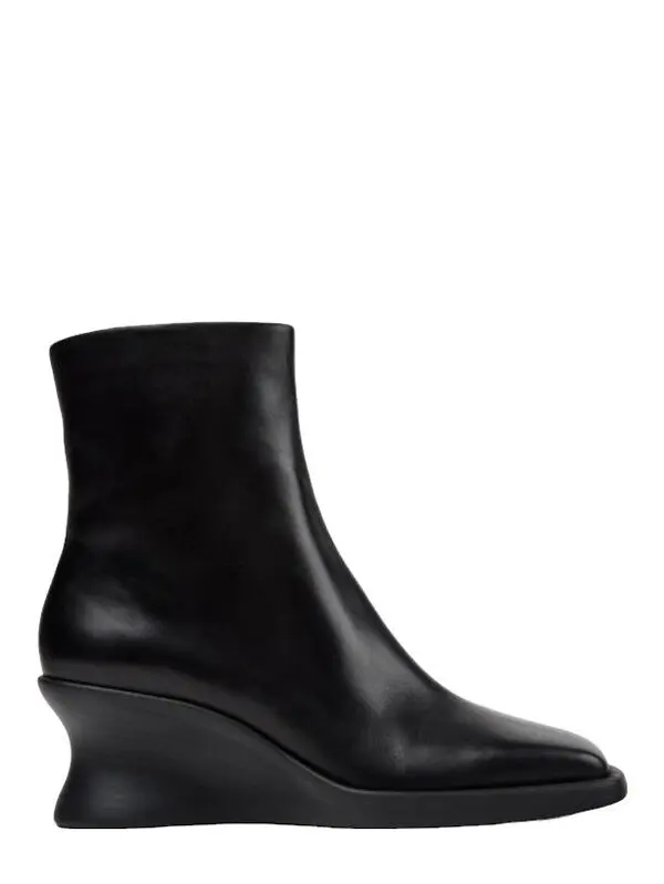 Camper Louise Square Toe Ankle Boots - Black