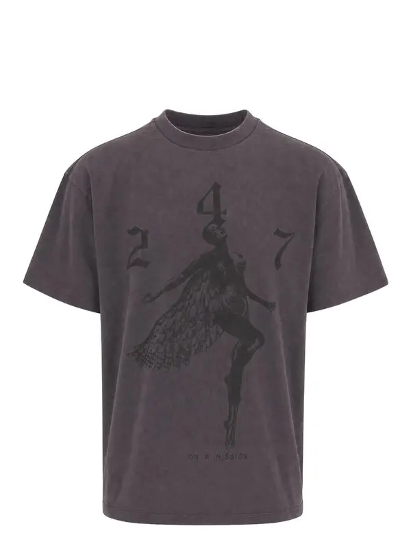 REPRESENT 247 Angel Printed Crewneck T-shirt - Graphene