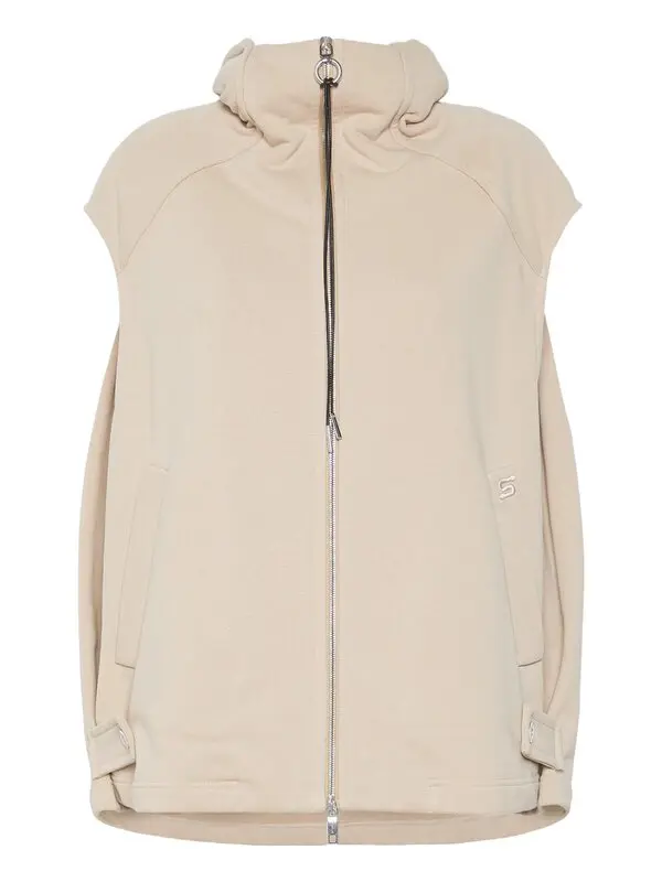 Sportmax Sleeveless Zip-up Hoodie - Beige