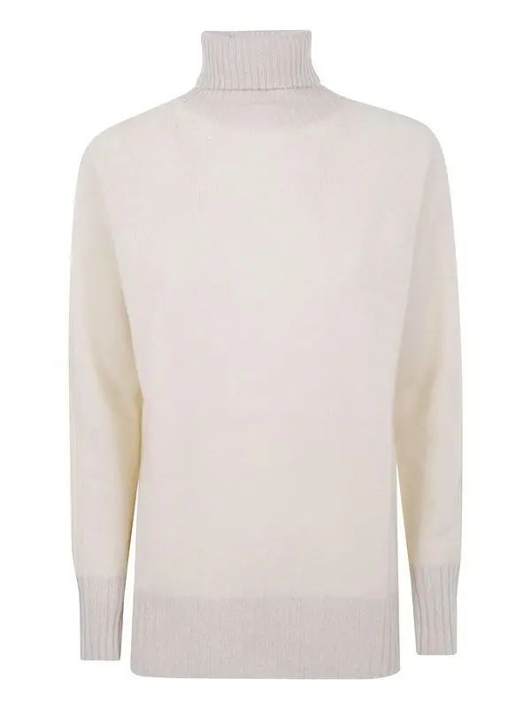 TWINSET Long-sleeved Turtleneck Jumper - White