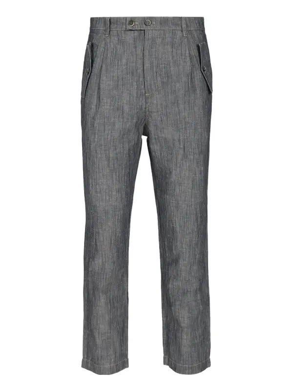 Barena Venezia Pleat-detailed Straight-leg Trousers - Gray