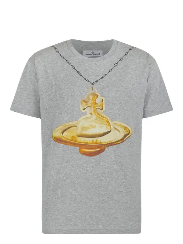 VIVIENNE WESTWOOD Orb Pendant Print T-shirt - Grey