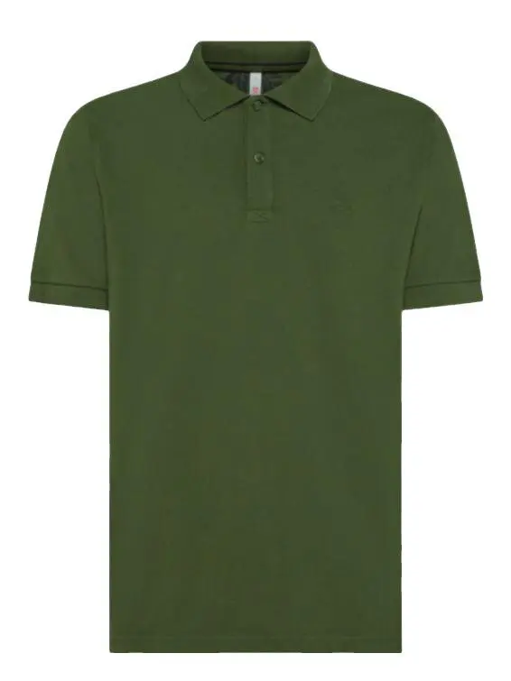 SUN 68 Cold-dye Piqué Polo Shirt - Green
