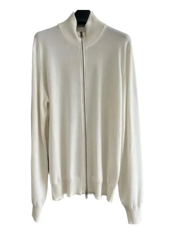Brunello Cucinelli High Neck Zip-up Cardigan - Gray