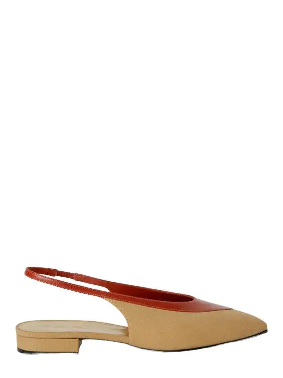 Loro Piana Rebecca Open-heeled Flats - Nude