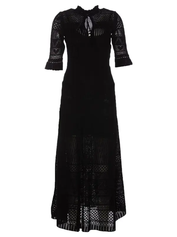 Zadig&Voltaire Memphis Short Sleeved Midi Dress - Black