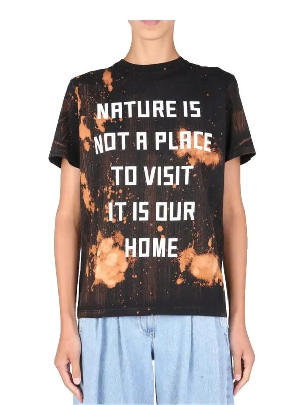 GOLDEN GOOSE Slogan Print Crewneck T-shirt - Multicolor