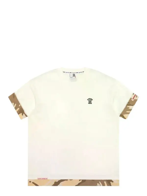 AAPE BY *A BATHING APE Aapenow Moonface-logo Short-sleeved T-shirt - Neutrals