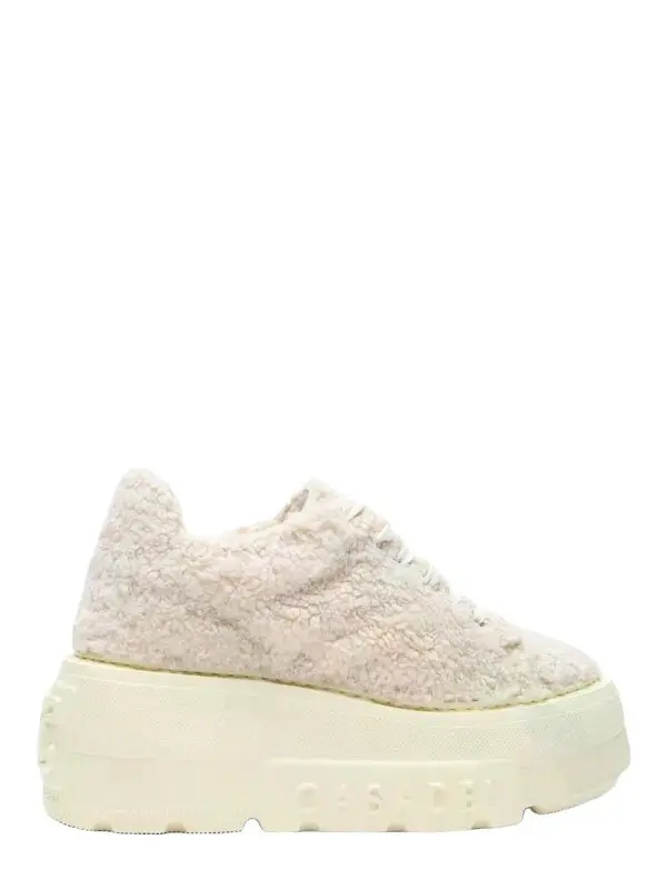 Casadei Nexus Peak Faux-fur Sneakers - Neutrals