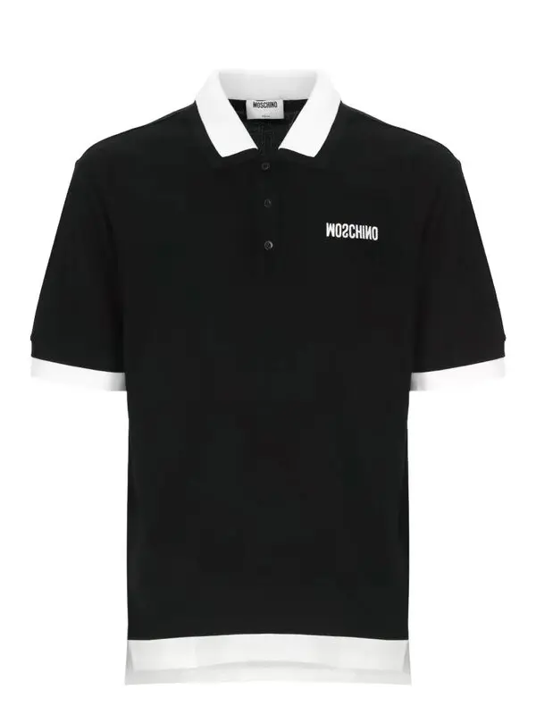 Moschino Logo-embroidered Polo Shirt - Black