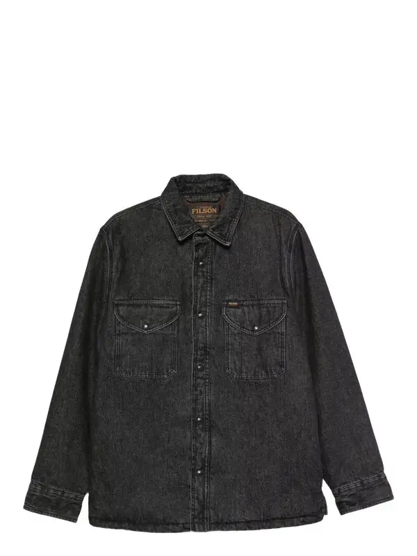 Filson Faded-effect Pocket-detail Overshirt - Black