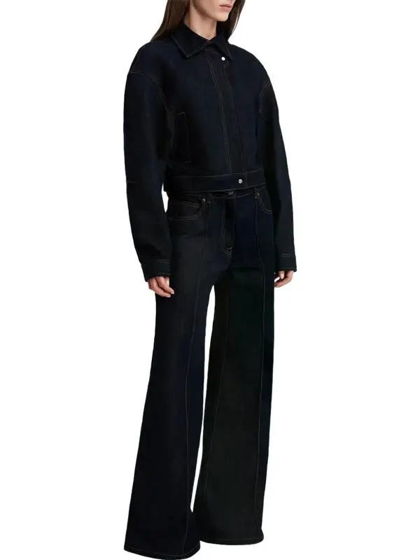 Anna Quan Fontana Contrast-stitch Denim Jacket - Blue