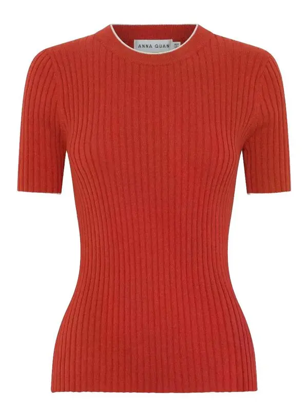 Anna Quan Bebe Ribbed-knit Top - Orange