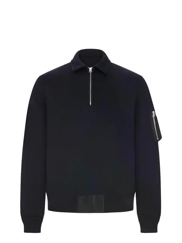 Sacai Zip-fastening Sweatshirt - Black
