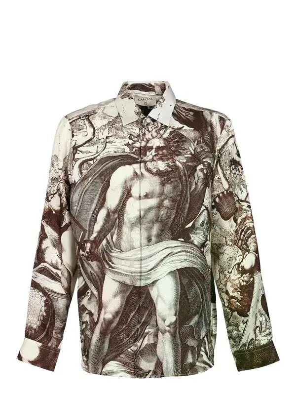 GARCIAS Mythology-print Shirt - White