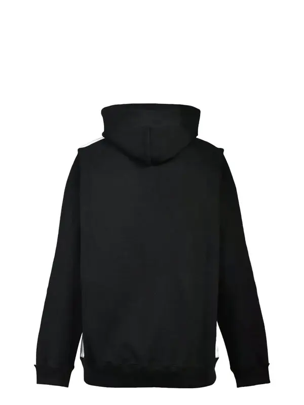 BREATH Logo-embroidered Side-stripe Hoodie - Black