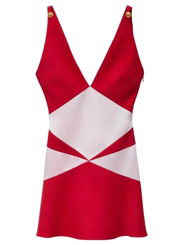 Versace Envers-satin Mini Dress - Red