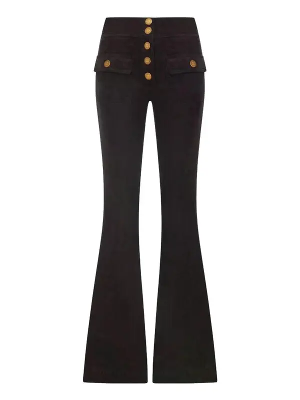 Seafarer Button-up Flared Trousers - Brown
