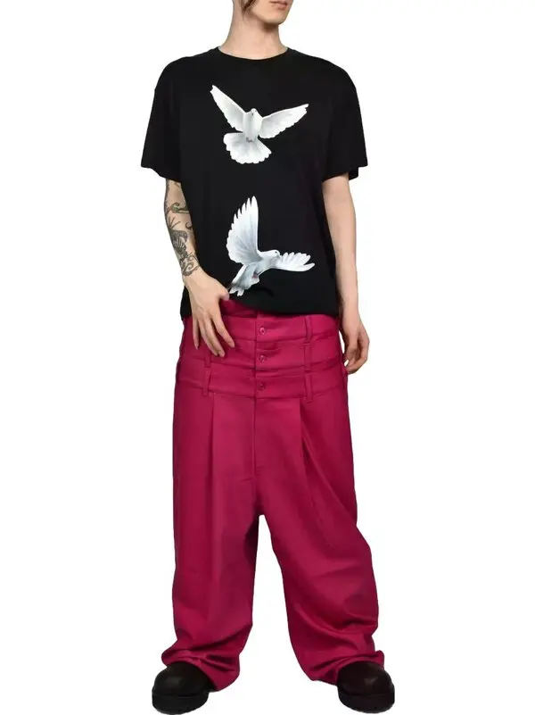 3.PARADIS Pleated Multi-waistband Trousers - Pink