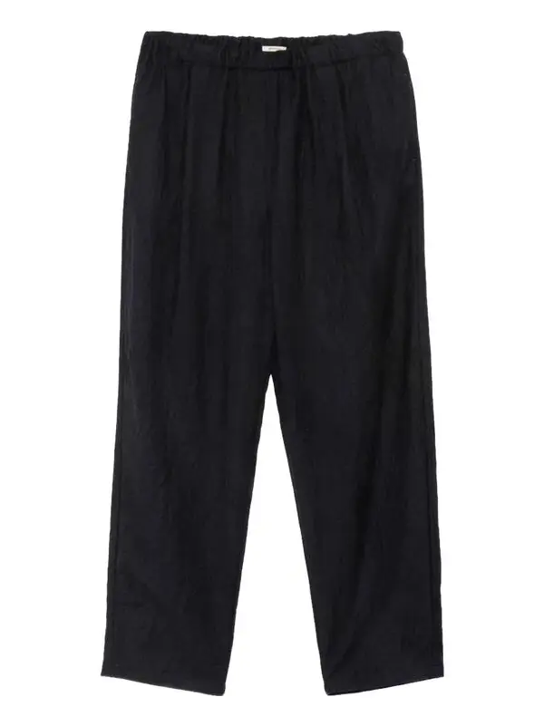 Apuntob Crinkled Elasticated-waist Trousers - Blue
