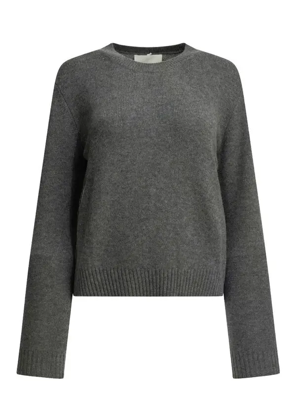 LISA YANG Mable Ribbed-trim Cashmere Sweater - Grey