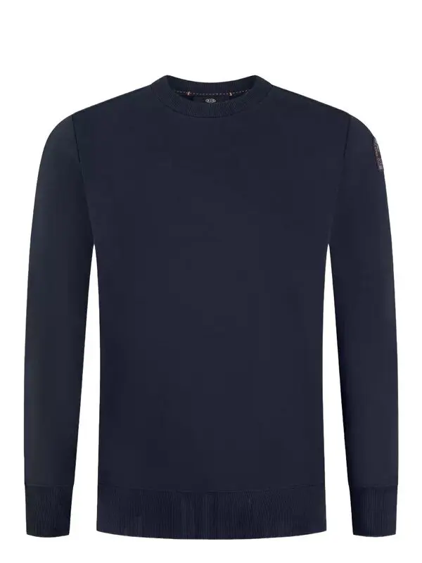 PARAJUMPERS Logo-patch Crew-neck Sweater - Blue
