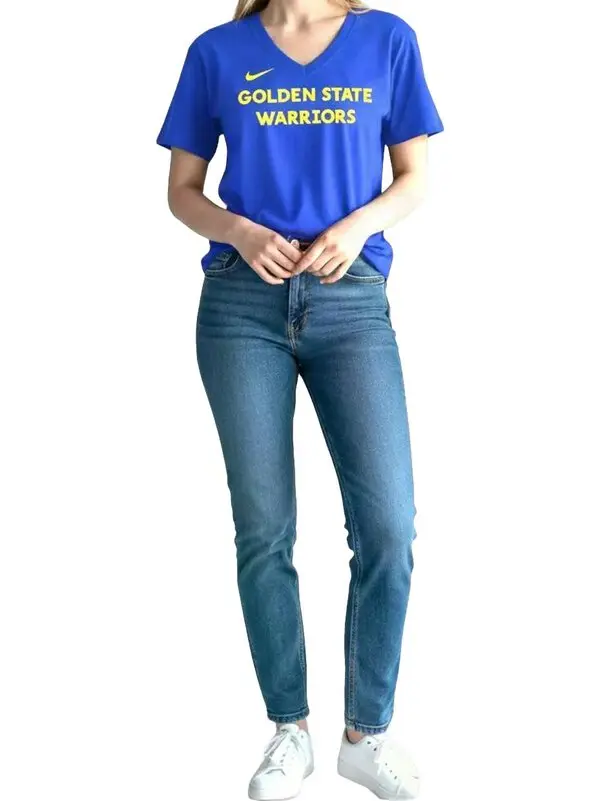 Nike Nba Golden State Warriors V-neck T-shirt - Blue