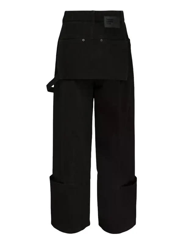 ORDINARY COUTURE CODE Panelled Carpenter Jeans - Black