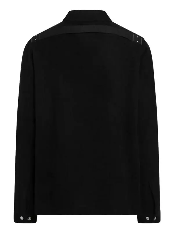 Rick Owens Logo-ribbon Zip-up Jacket - Black
