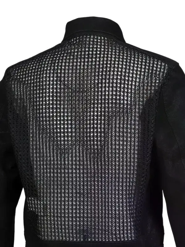 BLACK MEANS Belted Mesh Jacket - Black