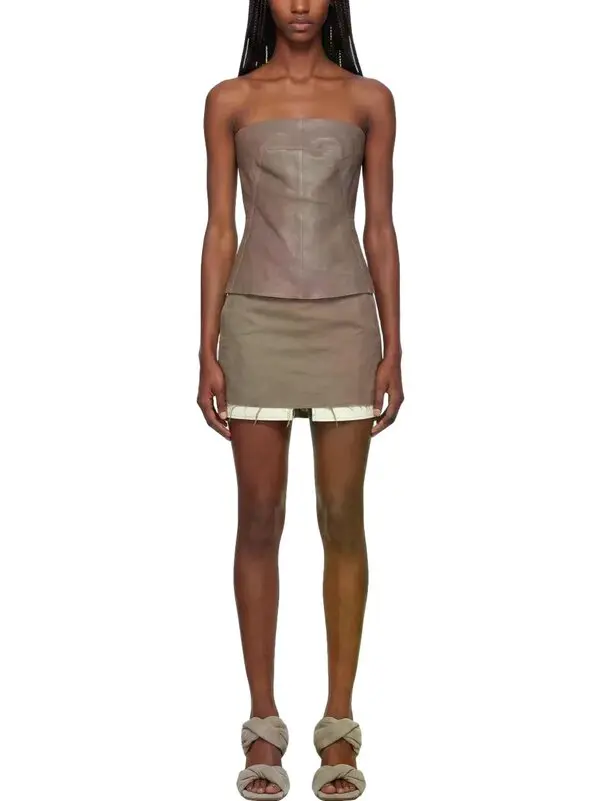 Rick Owens Fog Mini Skirt - Brown