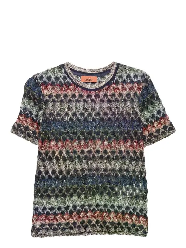Missoni Chevron-knit T-shirt - Blue