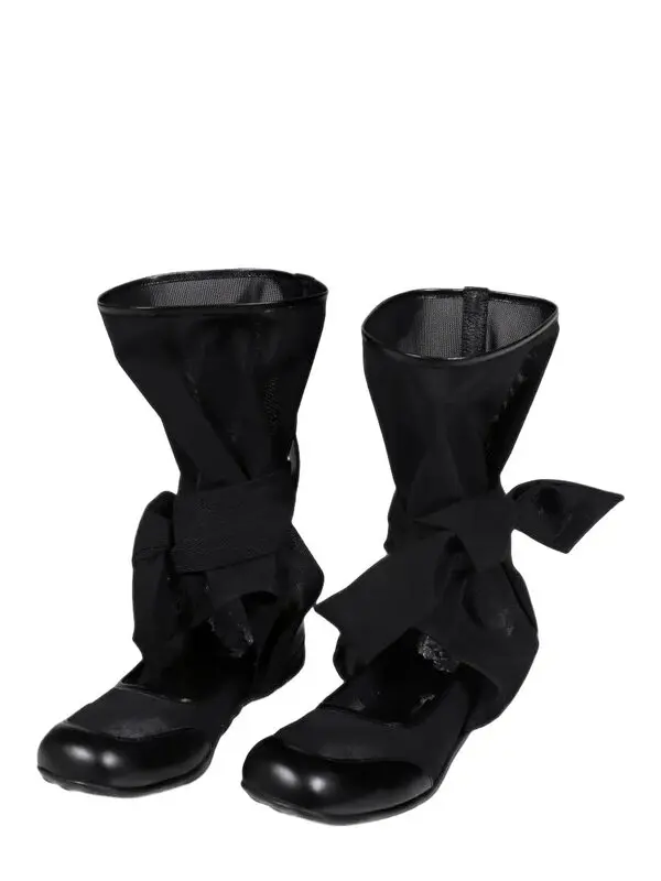 OPEN YY Cut-out Ankle Boots - Black
