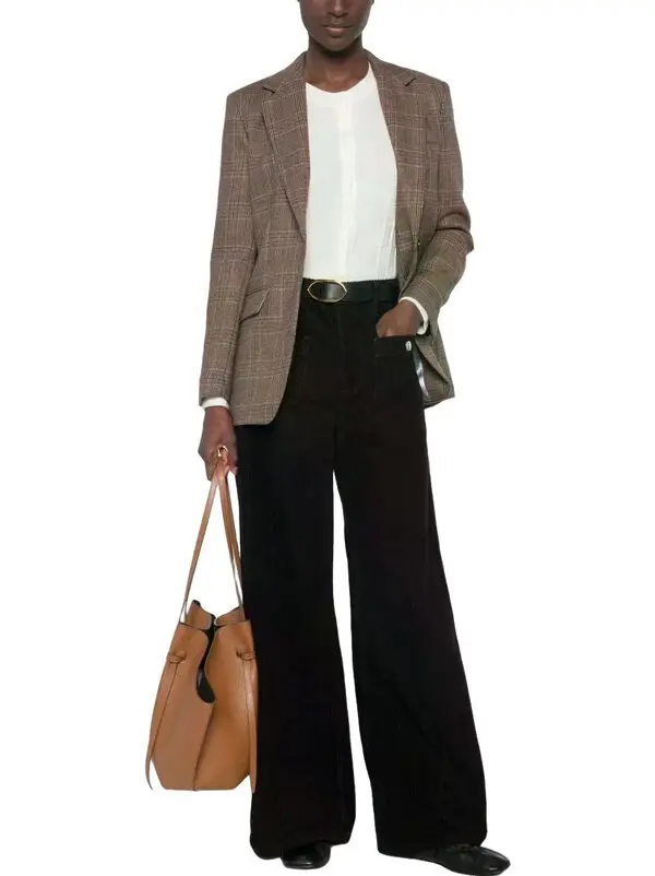 Sandro Corduroy Wide-leg Trousers - Red
