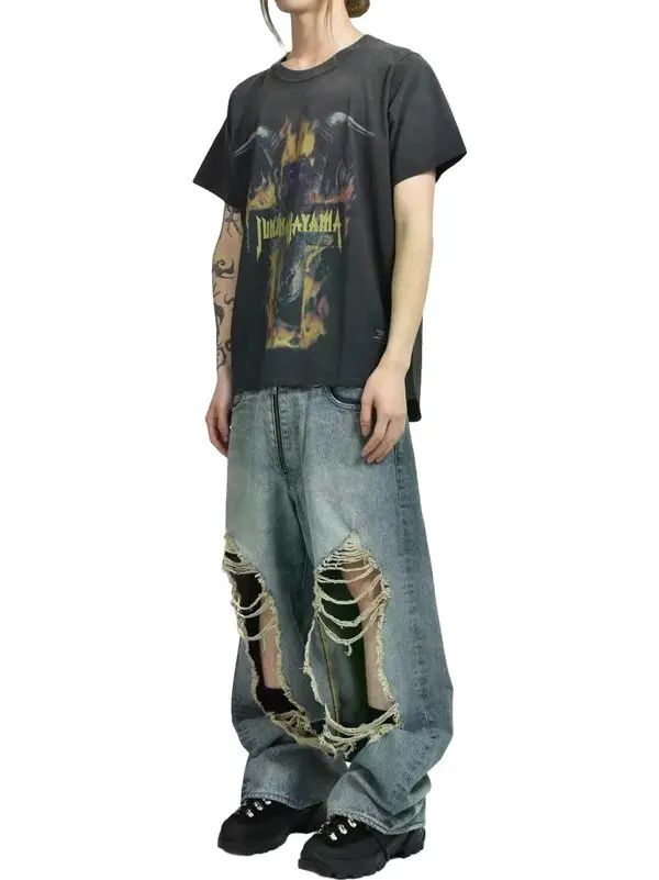 JUN/NAKAYAMA Goat Graphic-print T-shirt - Black