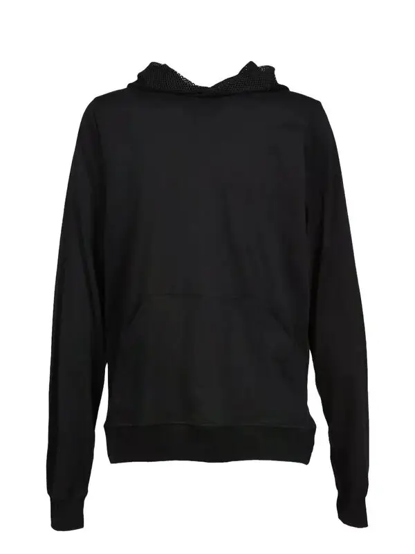 P.L.N. Mesh-panelled Hoodie - Black