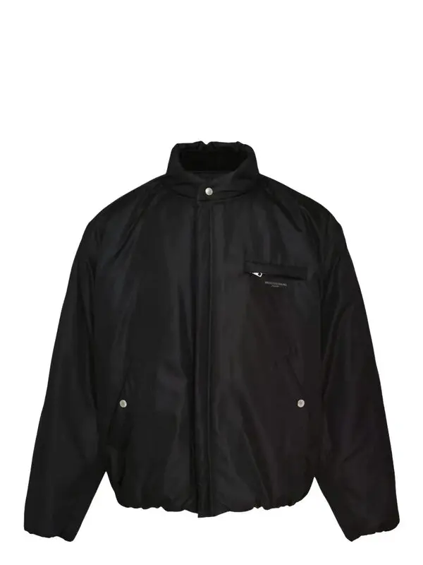 WOOYOUNGMI Logo-print Zip-up Bomber Jacket - Black