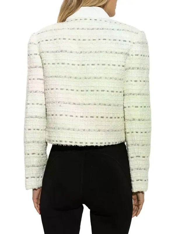 SELF-PORTRAIT Boucle Boxy Jacket - White