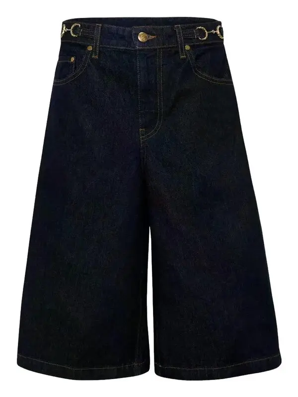 Ulla Johnson Rowan Wide-leg Denim Shorts - Blue