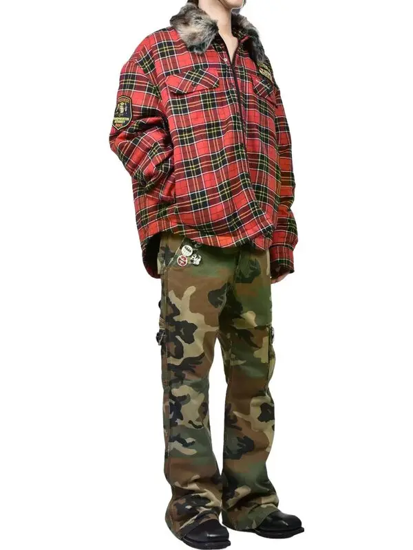 PROTOCOL INDEX Plaid-check Shirt Jacket - Red